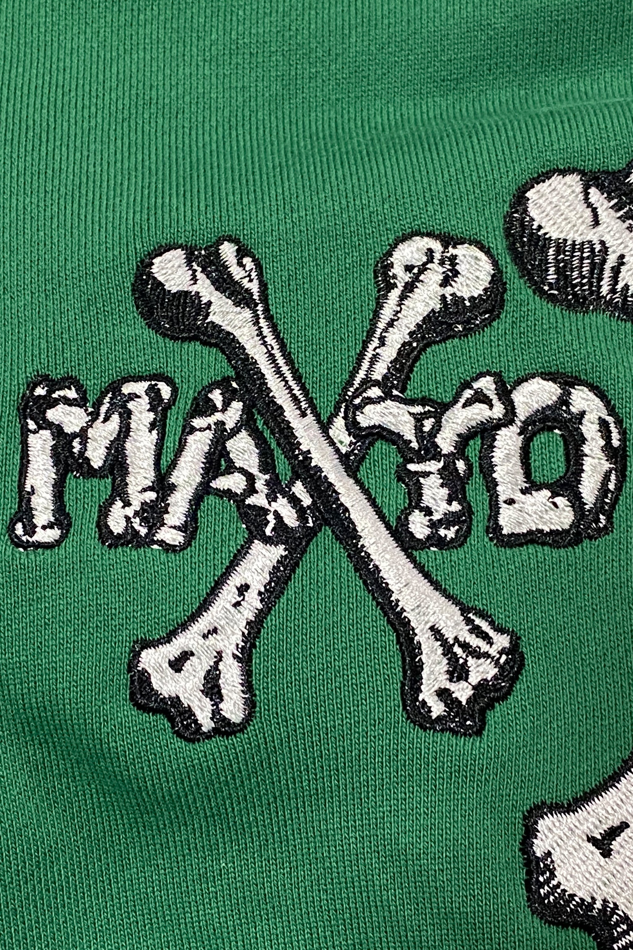【MAYO】MAYO CROSS BONES Embroidery Hoodie - GREEN