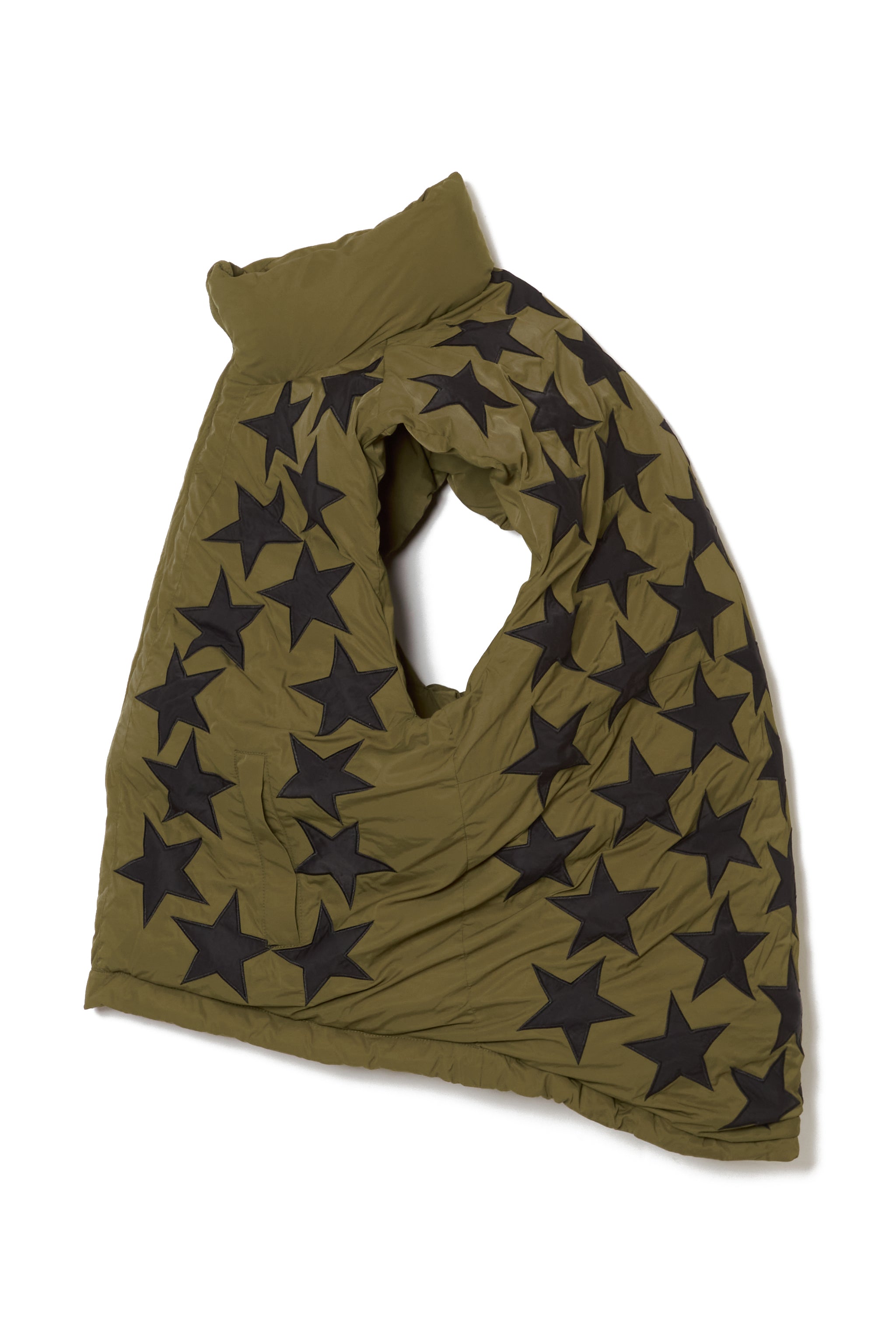 METEOR SHOWER EMBROIDERY NYLON REVERSIBLE DOWN VEST – MAYO