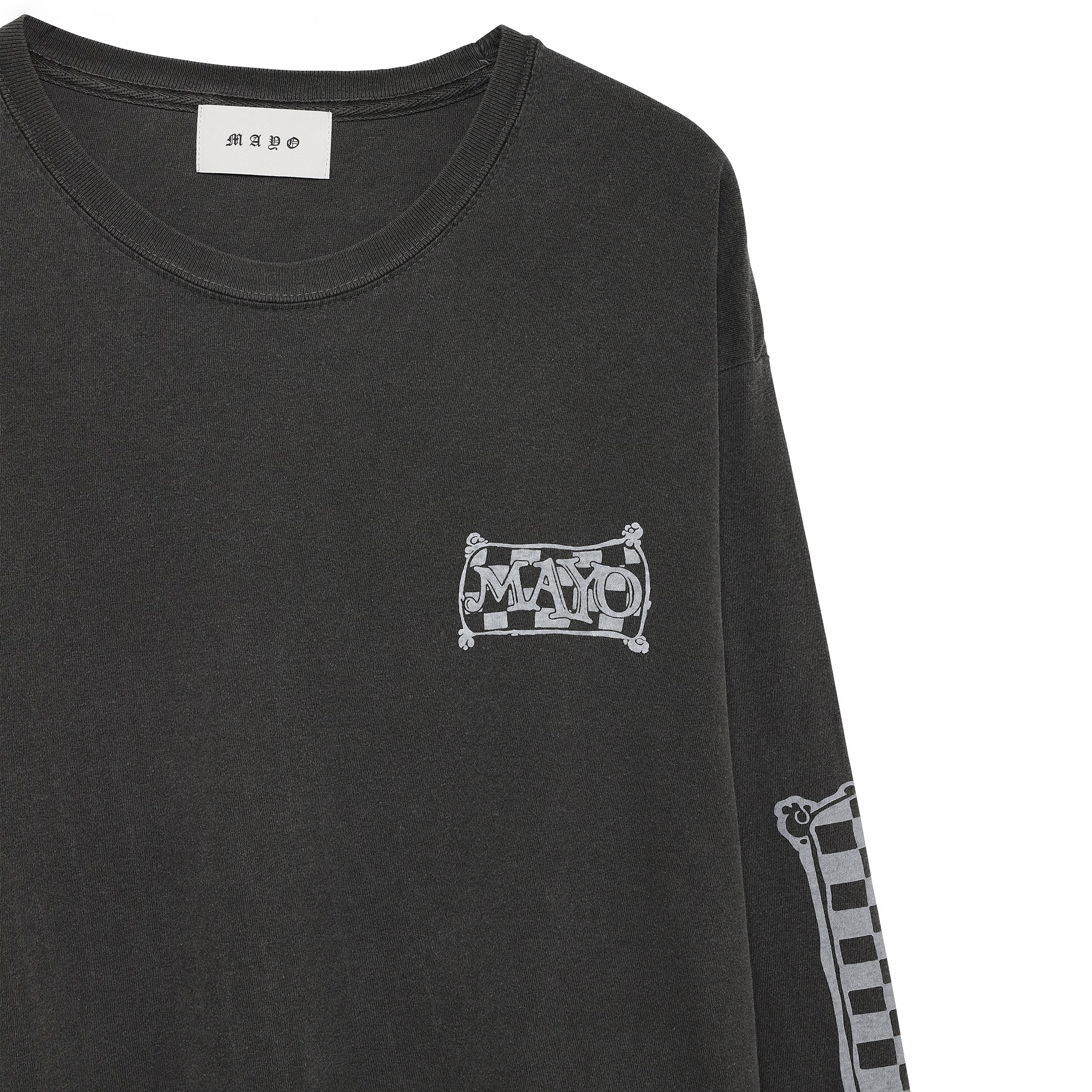 Checkered Flag Rip Long Sleeve Tee - FADE BLACK – MAYO